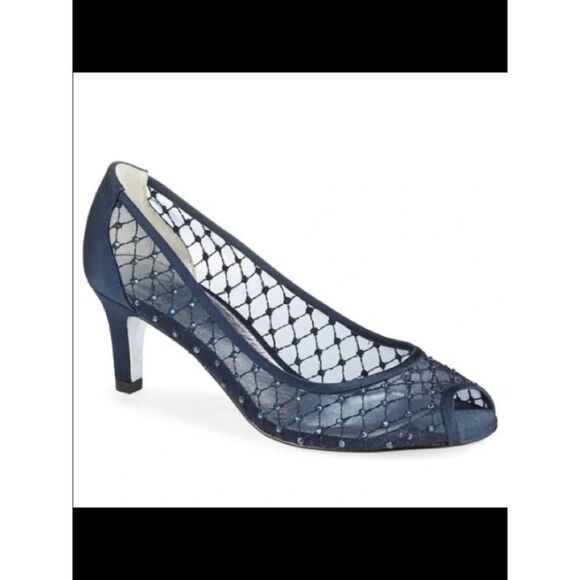 Adrianna Papell | Shoes | Adrianna Papell Womens Navy Jamie Peep Toe ...